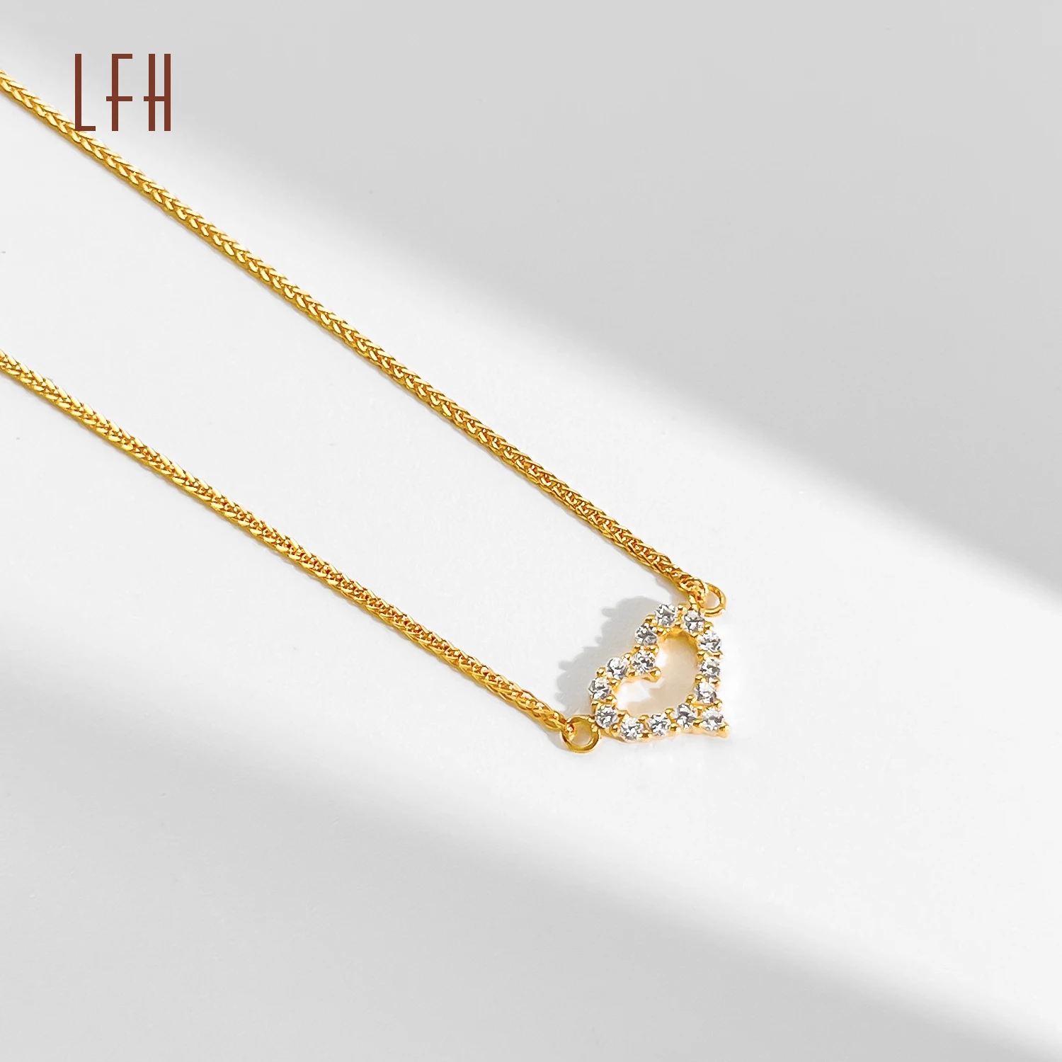 Fashion AU750 Pure 18K Gold Chain Heart Bracelet Jewelry Women Wedding ...