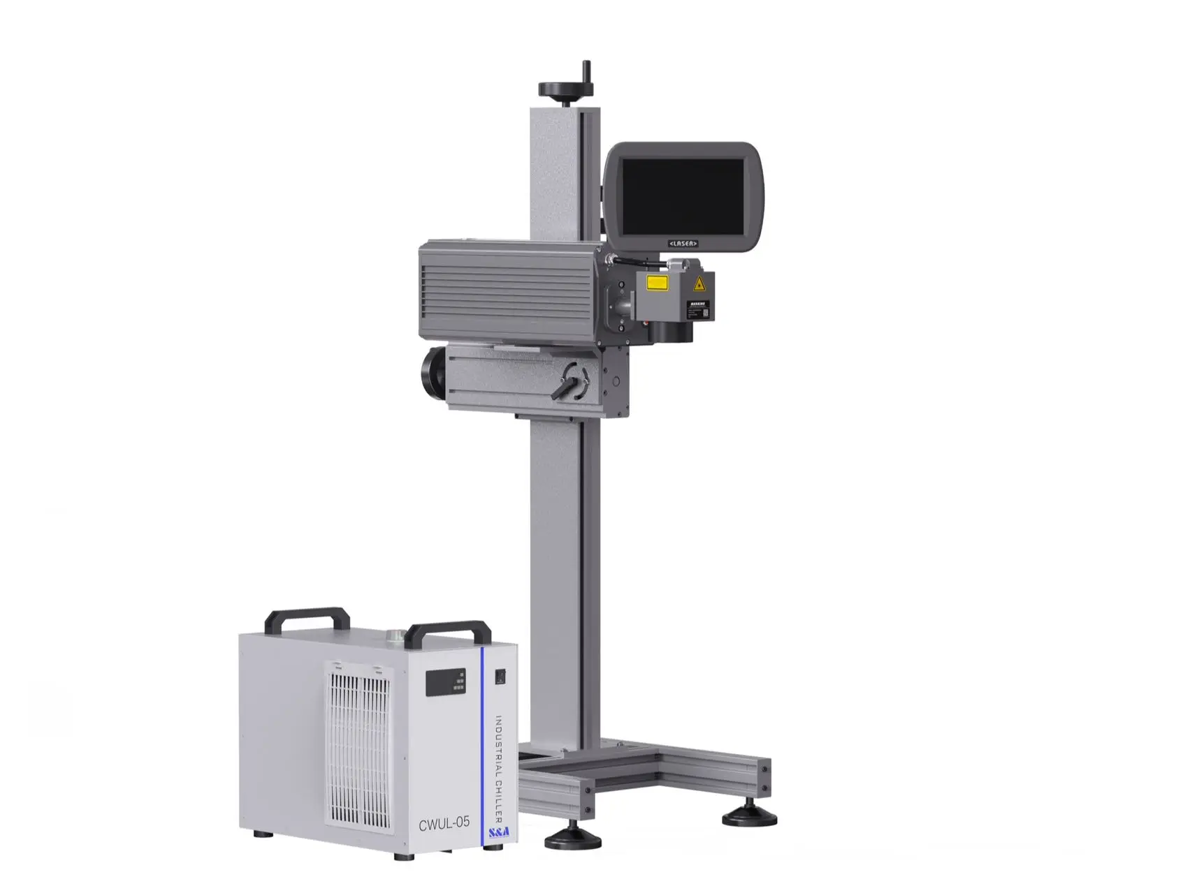 Conveyor Belt Laser Logo Marking Expiration Date Batch Coding Machine ...