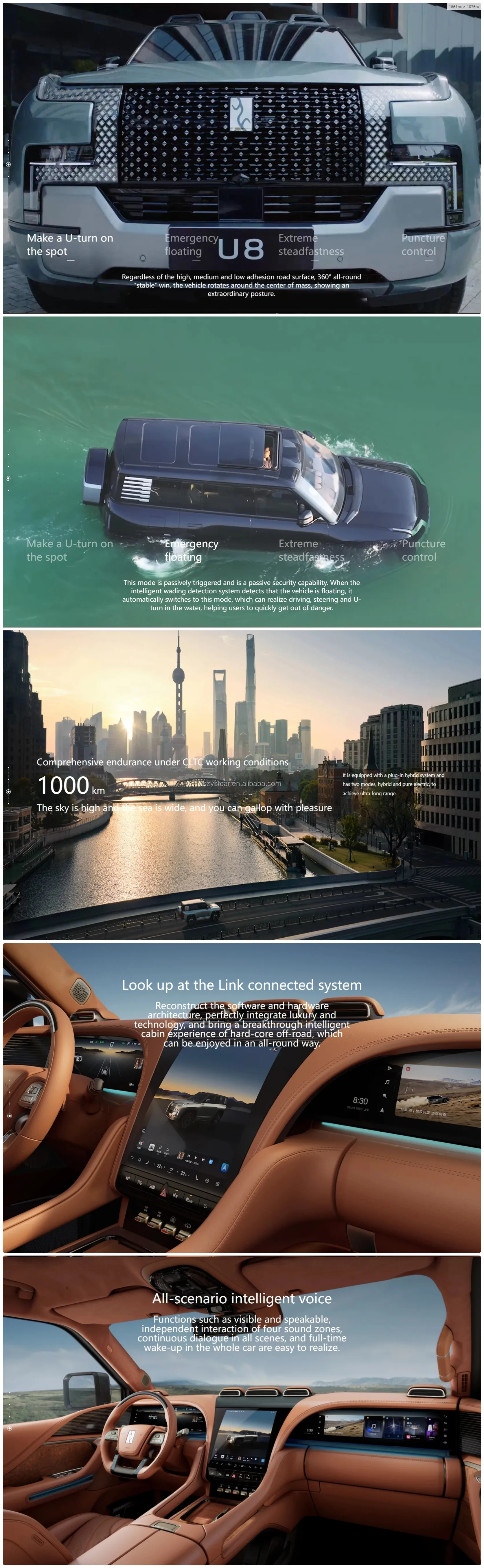 Deposit Byd Yangwan Yang Vang U8 New Off-road Byd Yangwang U8 Electric Car 4x4 Byd Yangwuang U8 ...