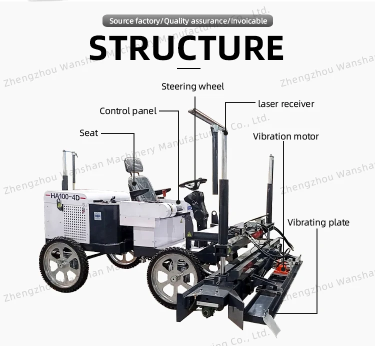 Concrete Leveling Laser Screed Machine Concrete Floor Vibrating Screed ...