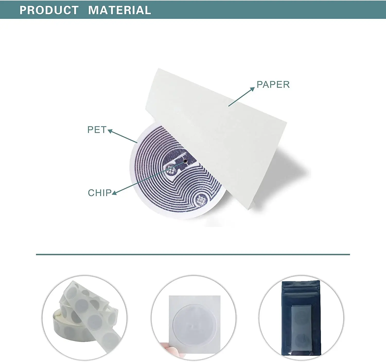 SUNLANRFID Waterproof Passive Anti Metal NFC Sticker Tag