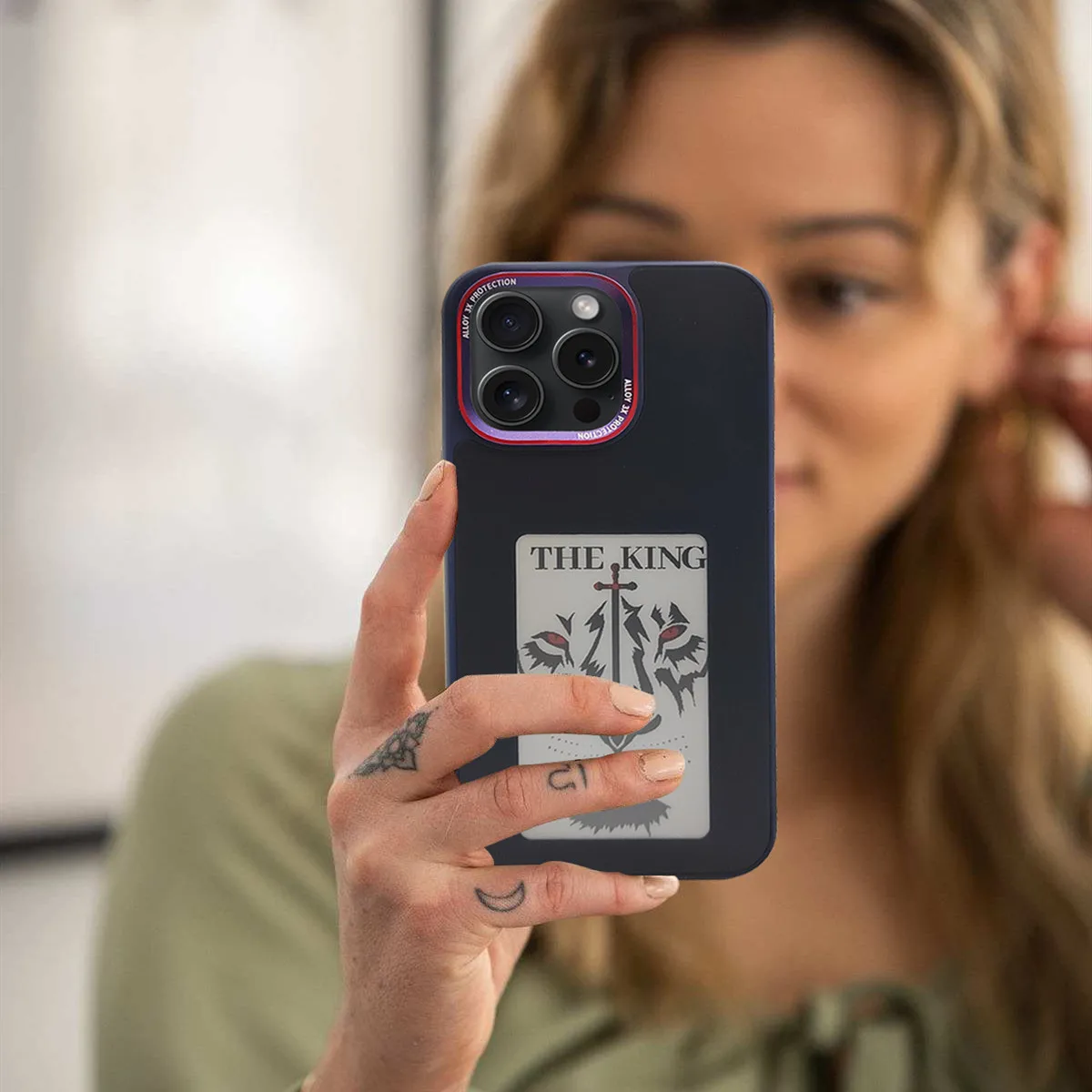 Diy E-ink Display Screen Phone Case For Iphone 15 14 Pro Luxury Smart ...