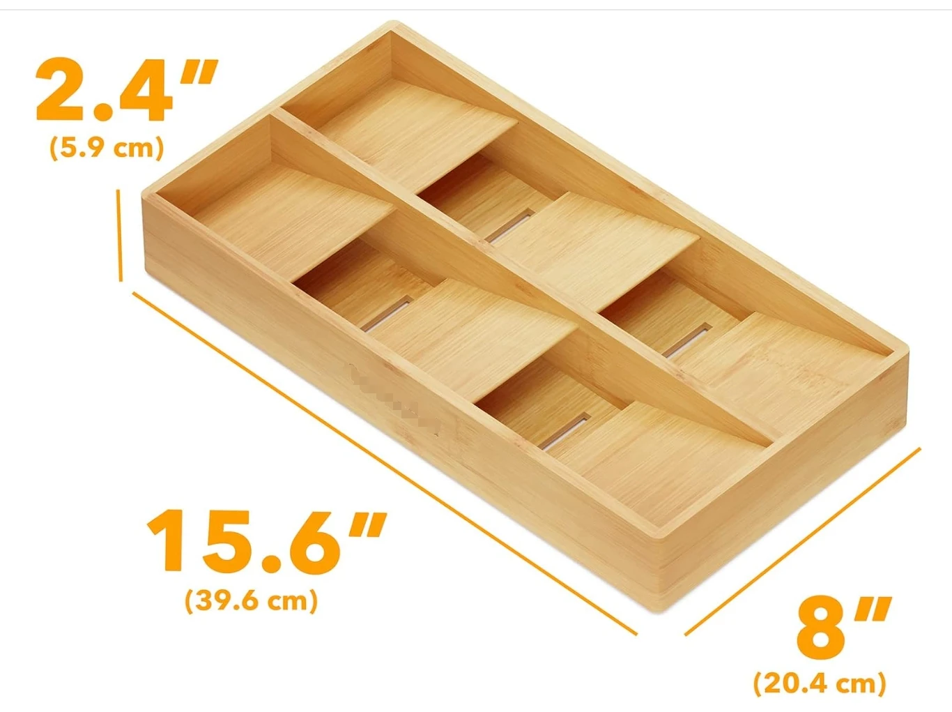 Bamboo Silverware Drawer Organizer With Labels,Kitchen Utensil Tray ...