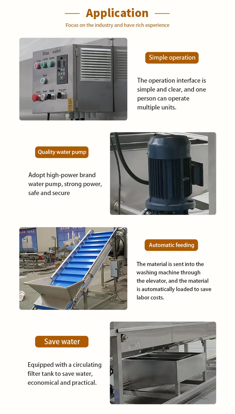 Industrial Stainless Steel Rotary Drum Herbal Cleaning Machine