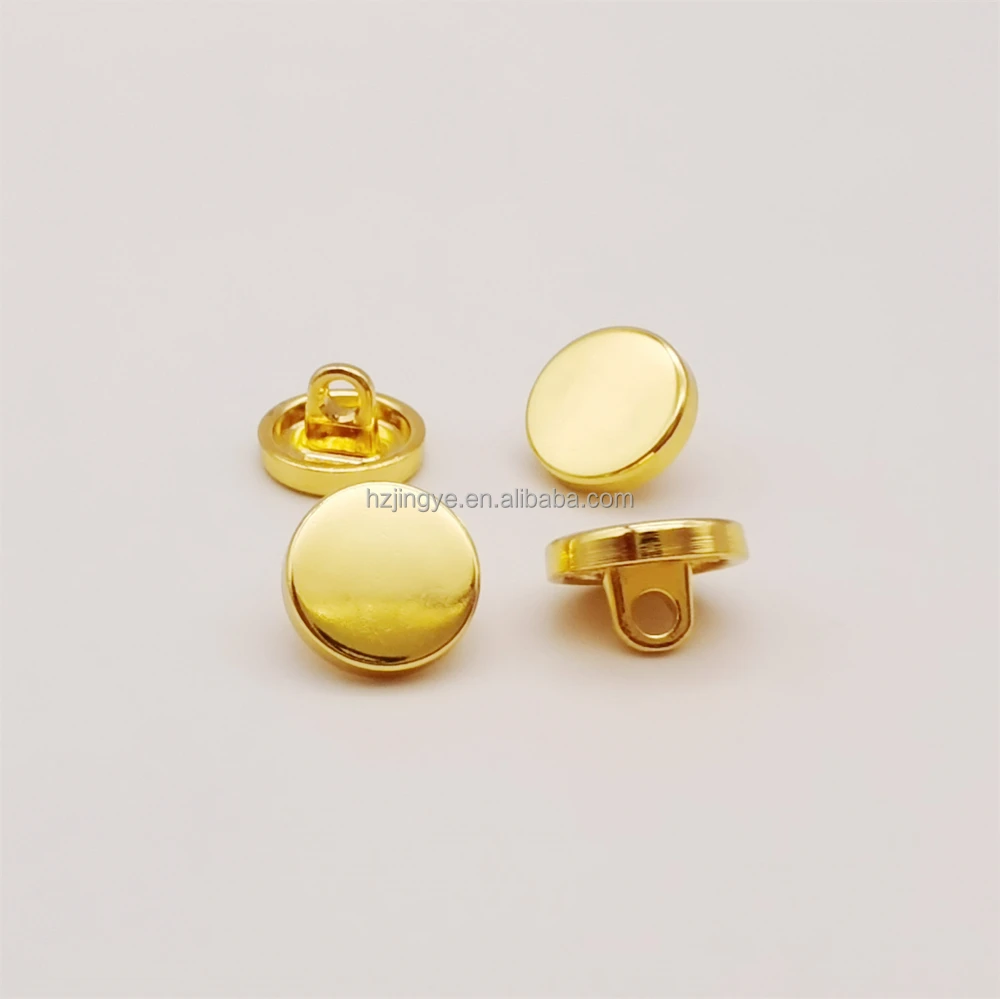10mm 16l Zinc Alloy Metal Flat Top Sew On Shank Button In Gold Color ...