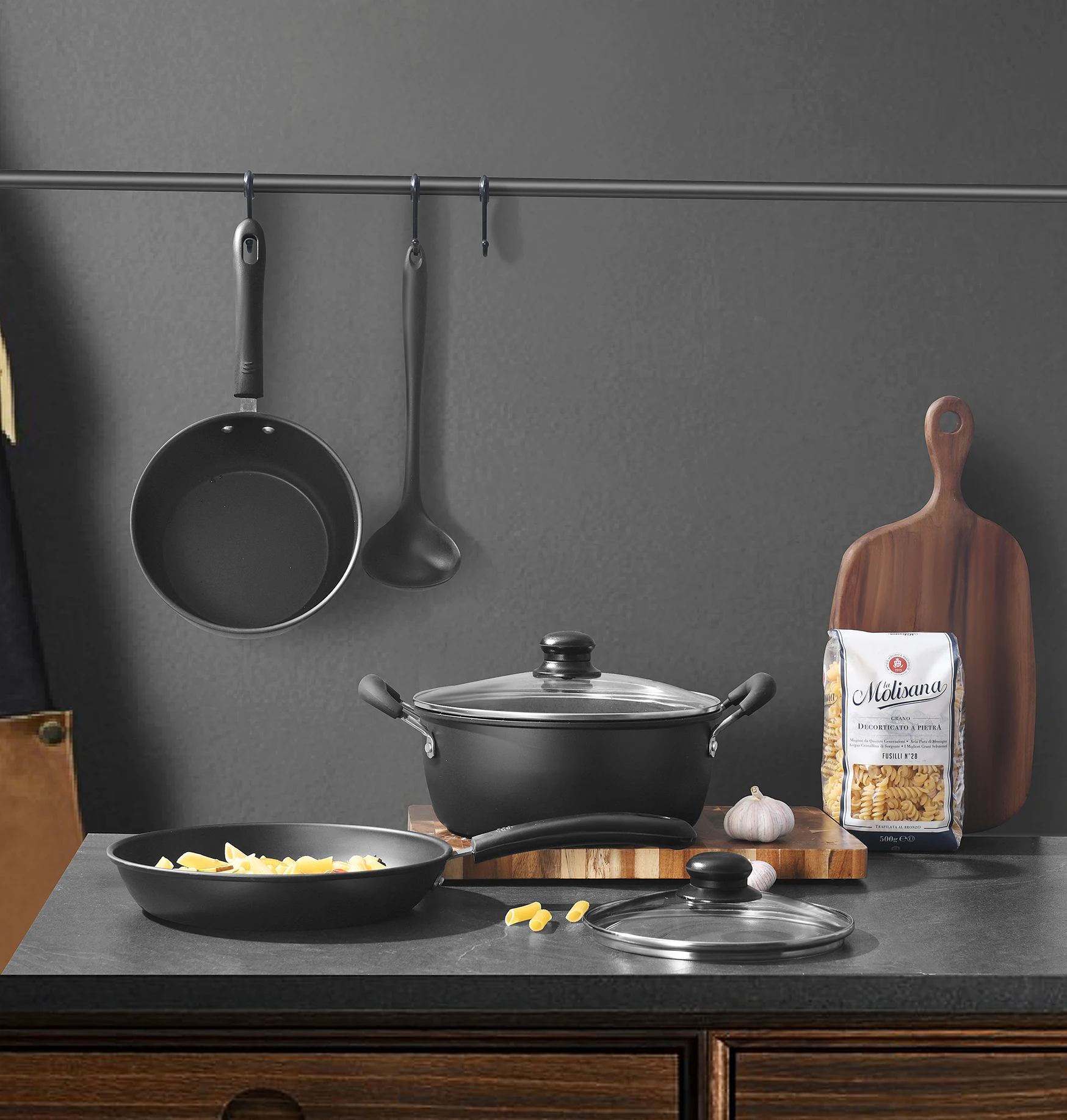 Ht Fancy Colors Series Cookware Set With Nonstick Carbon Steel Frying ...