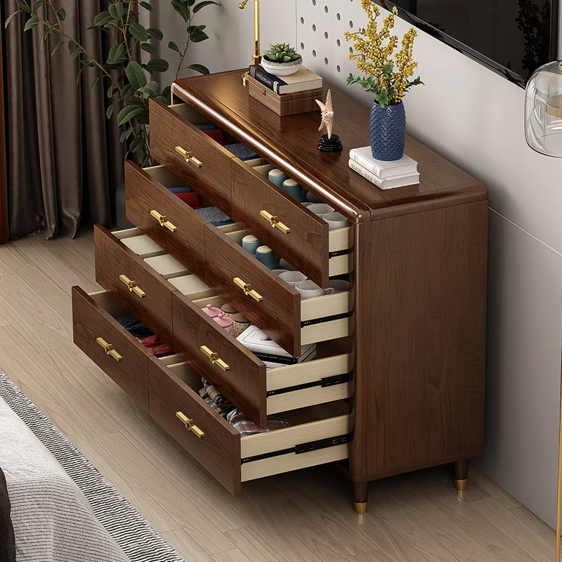 Wooden modern luxury storage drawers living room bedroom furniture ...