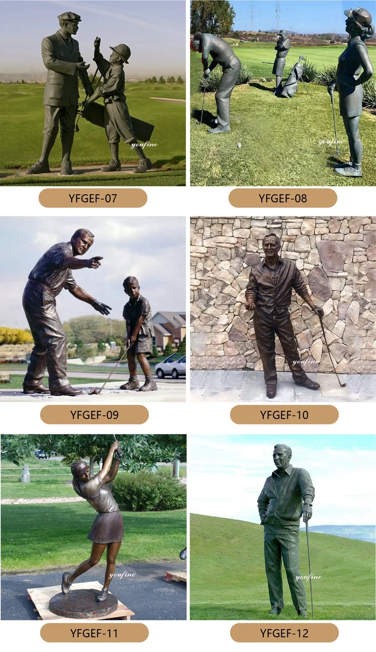 Golf Statues for Garden - Durable Bronze Castings
