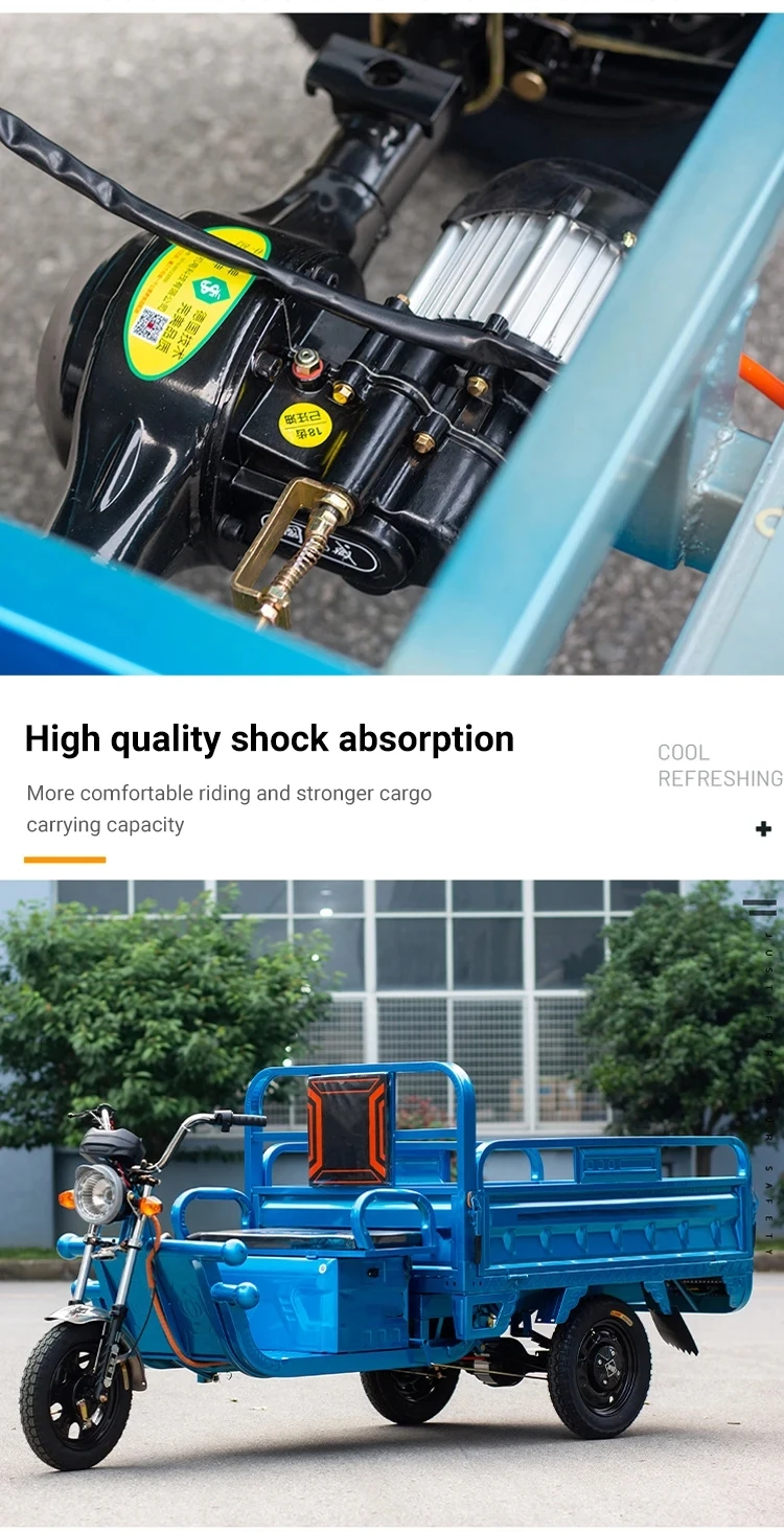 New Electric tricycle carrying goods pulling heavy household transport ...