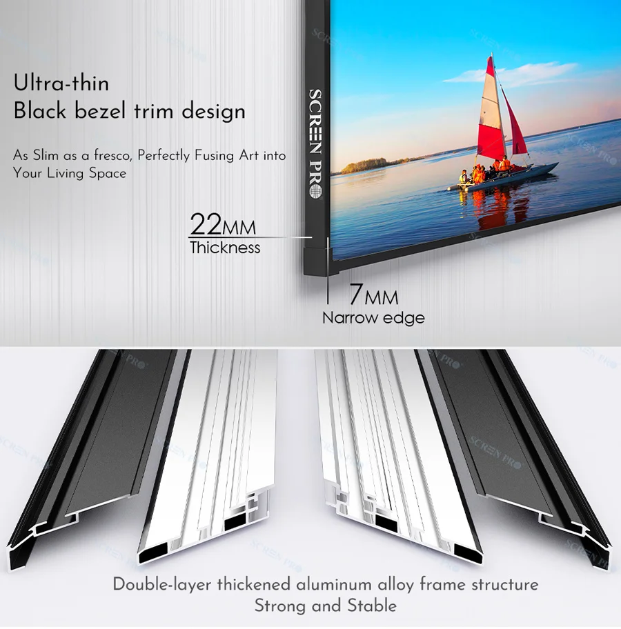 SCREEN PRO 100" Inch Fixed Frame Projector Screen for 4K UST