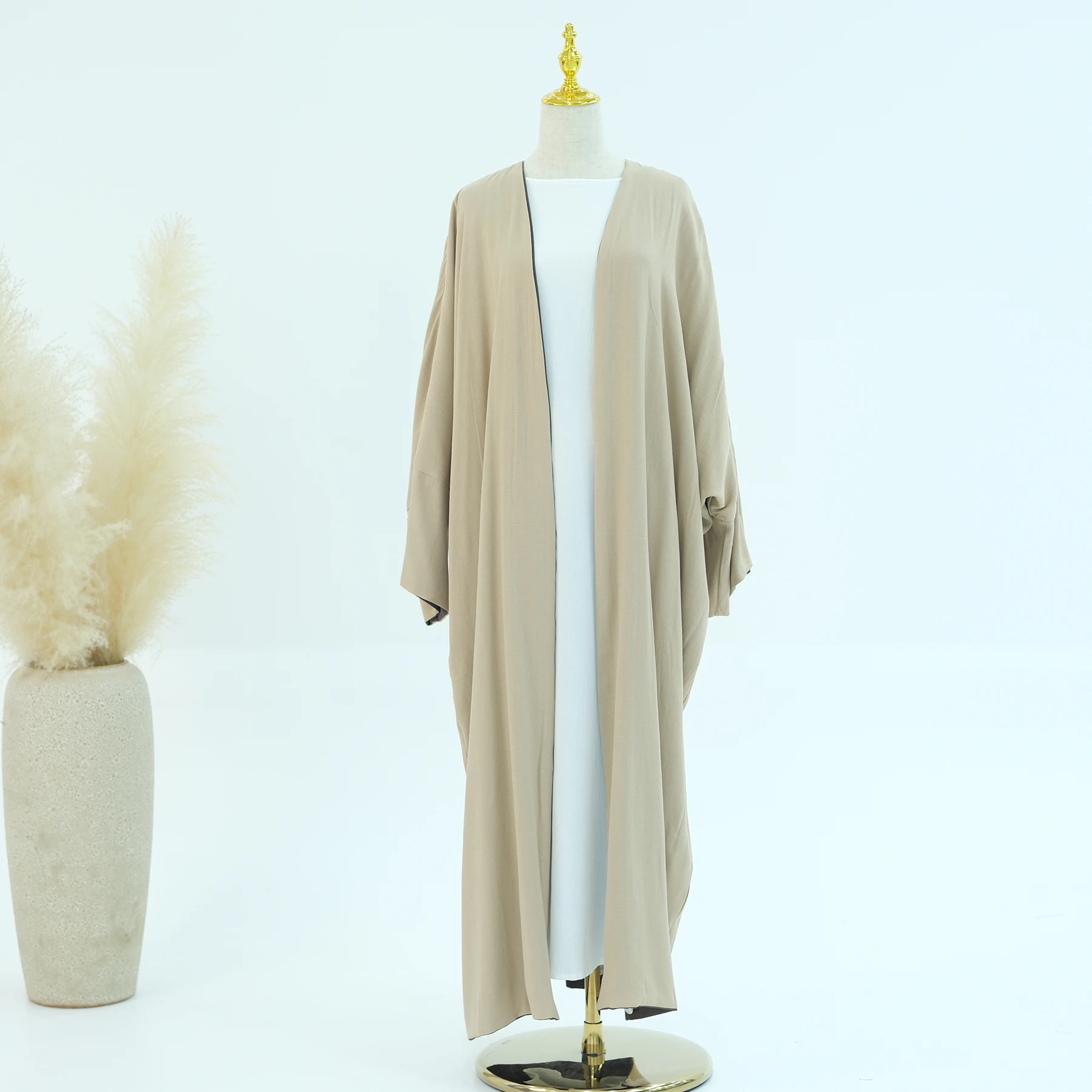 2984 New Fashion Women's Elegant Patchwork Cardigan Arabic Open Abaya ...