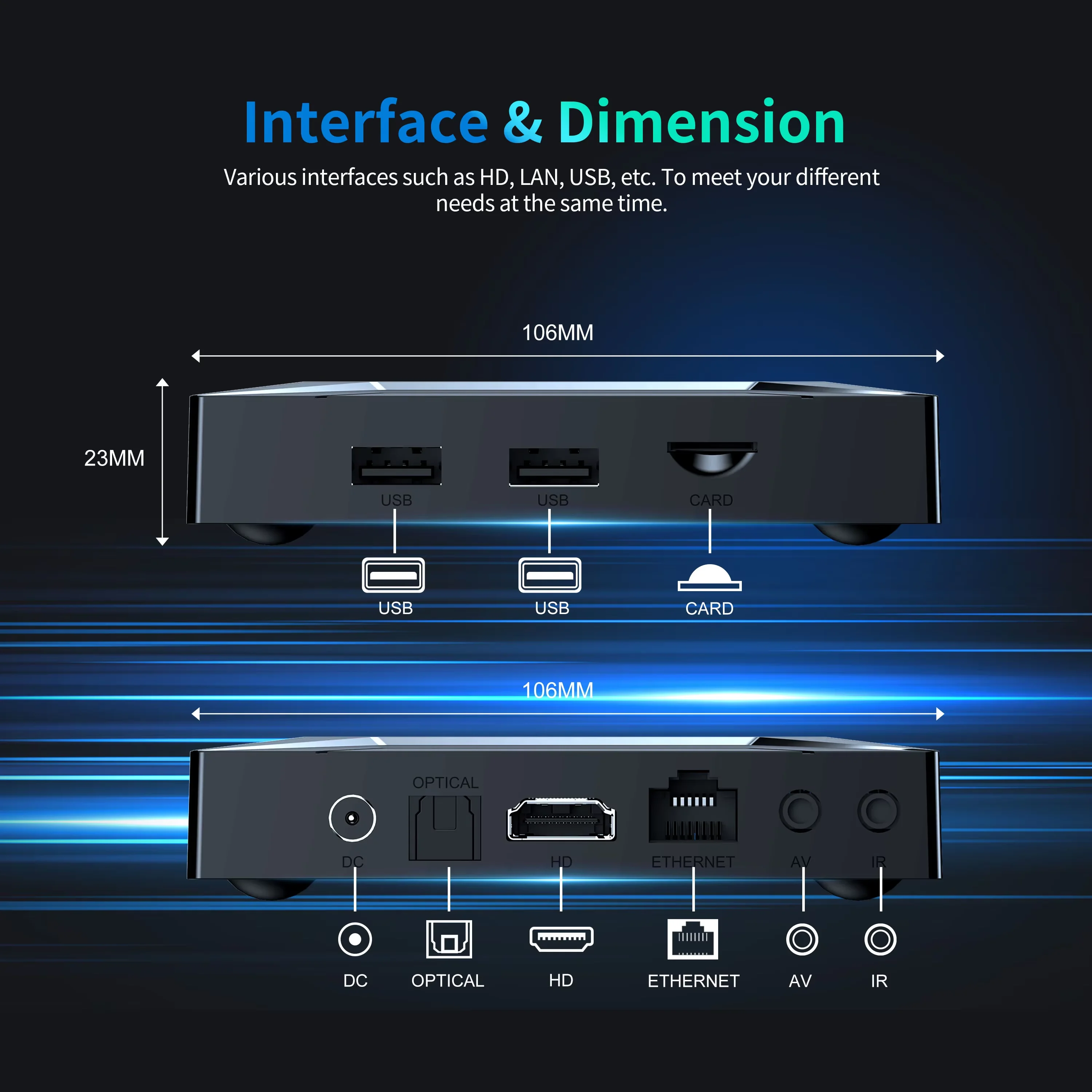 X96 M200 Amlogic Tv Box A55 Wifi 6 BT5.0 HDR10 + Mali G310 sem fio Dual ...
