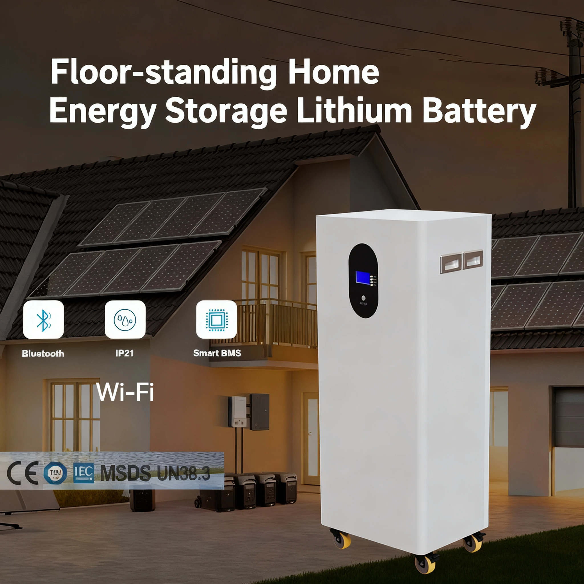 51.2V 300Ah Solid State Home Energy Storage Lithium Battery 48v 100Ah 200Ah Lithium Iron ...