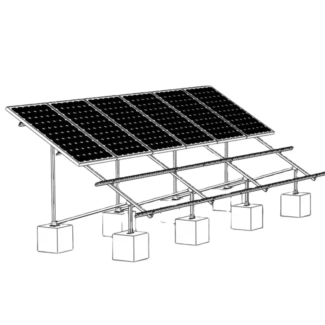 Aluminium solar panel racking system ground mount structure solar pv ...