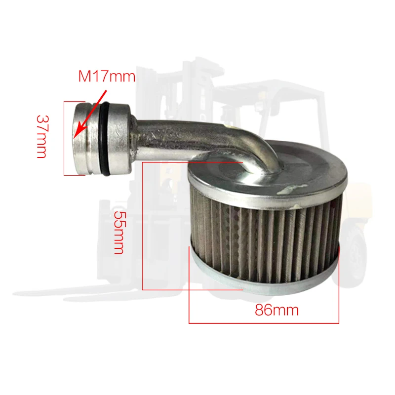 Part Number JX0805 Pipe Shape Filter Forklift Parts Oil Filter