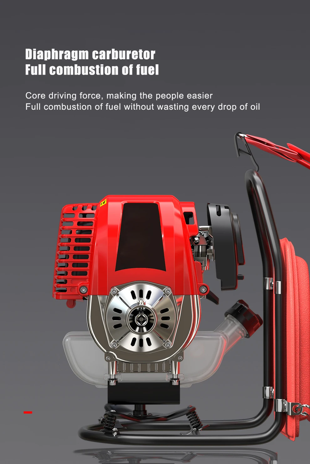 4-stroke 55cc Remote Control GX35 Backpack Petrol Brush Cutter