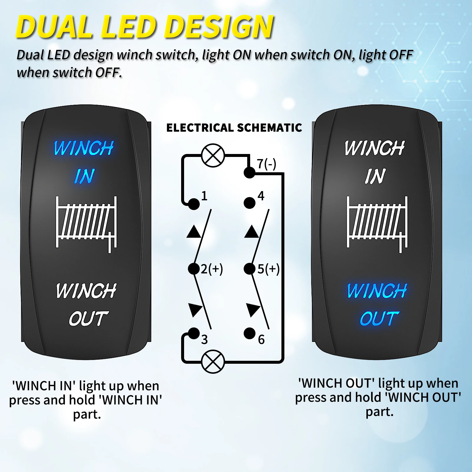 Custom Laser Etched Rocker Switch for Marine & Truck Use