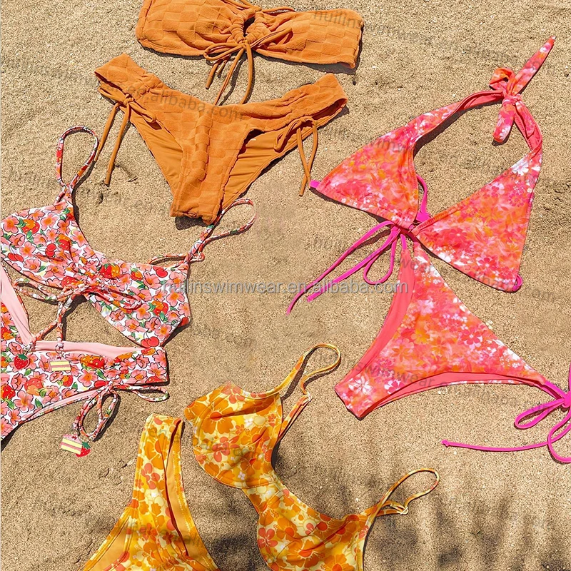 Huilin Factory Wholesale Two Piece Ultra Thin Mini Micro Bikini Set ...