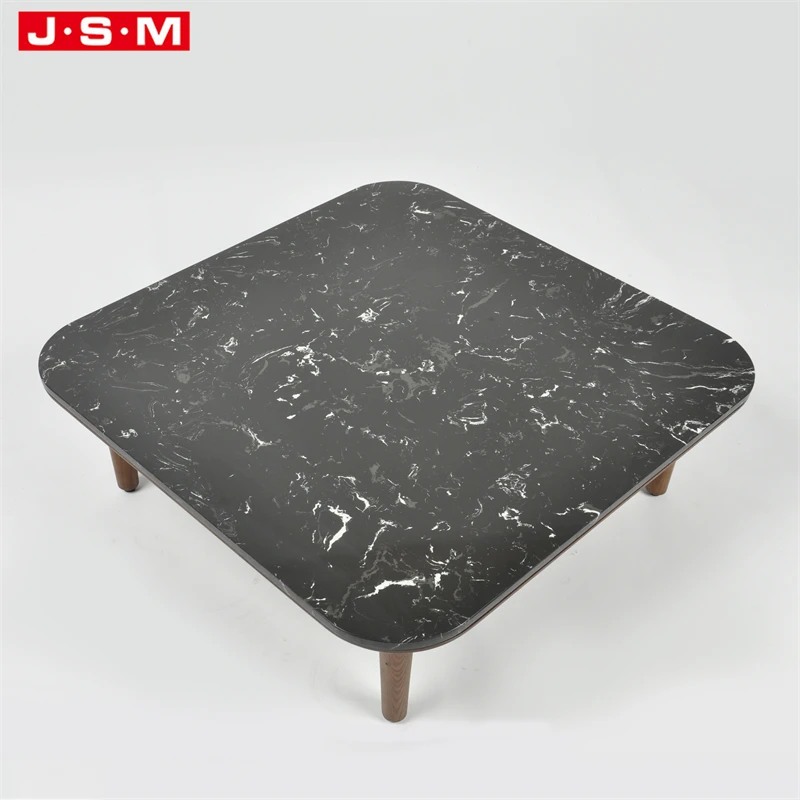 Modern Japanese Pedestal Cafe Dining Marble Square Dining Coffee Table ...