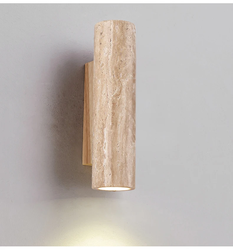 Travertine Stone LED Wall Light for Home Decor - Wabi Sabi