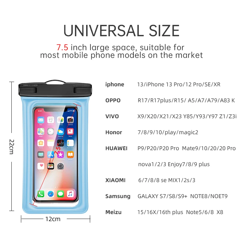 Factory Custom TPU Mobile Phone Case - IPX8 Waterproof Pouch
