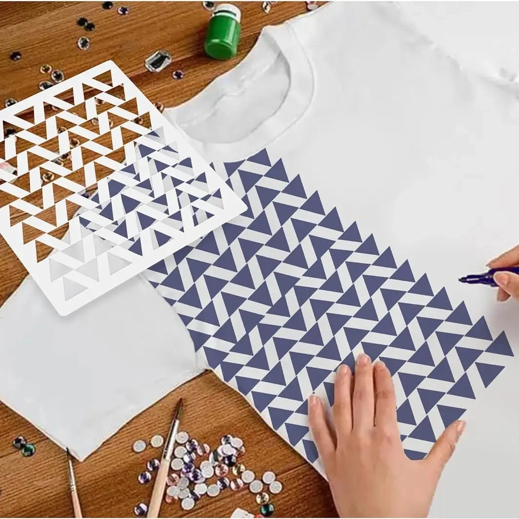 Custom laser cut spray paint Geometric Stencils for Painting Wall ...