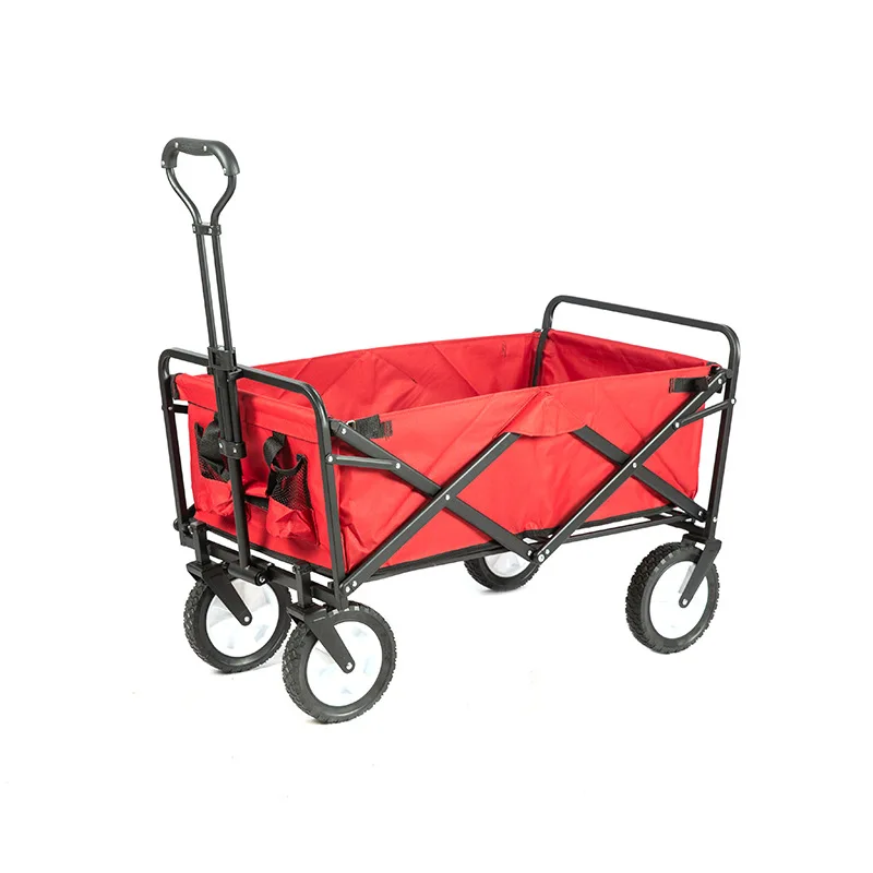 Heavy Duty Utility Cart Wagon Steel Wire Mesh Rolling Dump Garden Carts ...