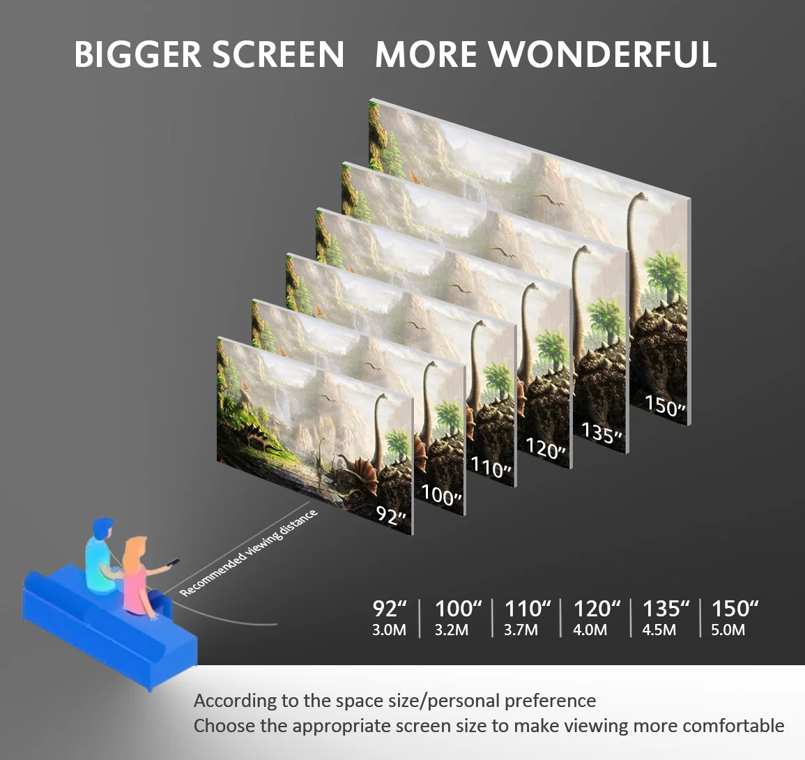 100 & 120 Inch Floor Rising Projection Screen for Projectors - OEM ...
