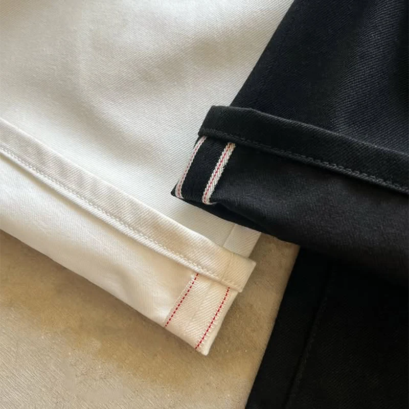 Wide Leg Pleated Raw Denim Baggy Jeans Retro Loose Fit 15oz Denim Jean ...