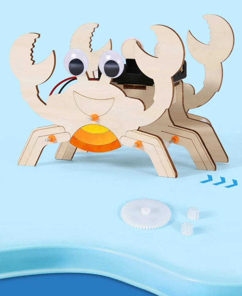 Scientific Experiment Crab Robot Eight-legged Children's Diy Handmade ...