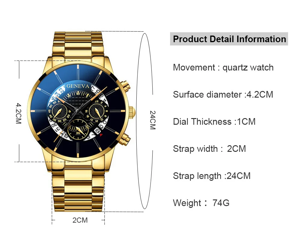 Men's Fashion Business Watches - Stainless Steel & Quartz