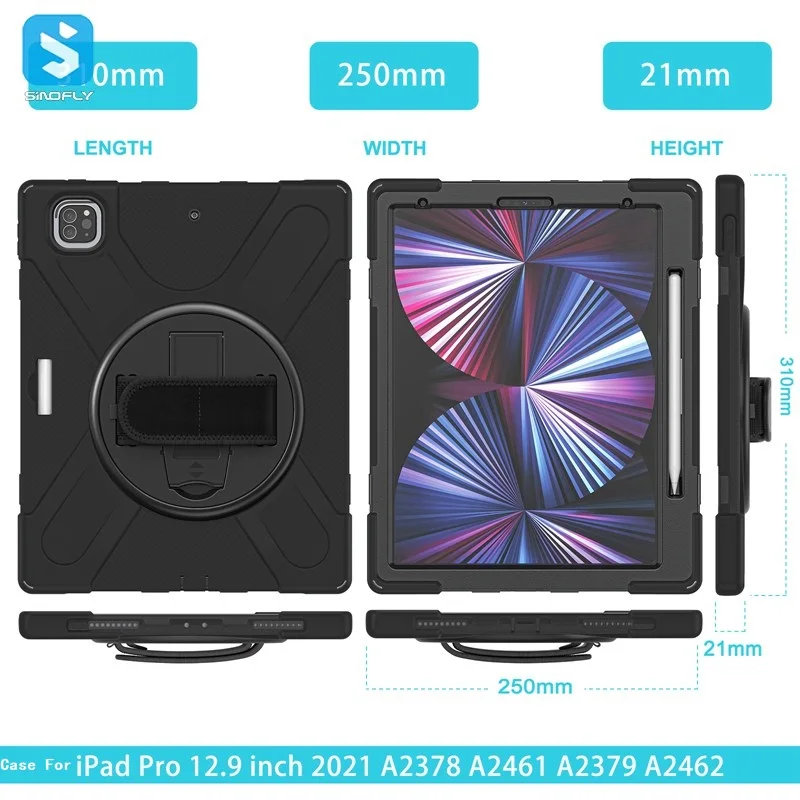 Rugged Tablet Cover - Shockproof Case for Samsung Galaxy Tab Active 3