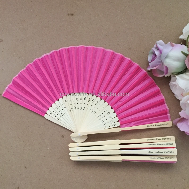 Personalized White Wedding Hand Fans - Elegant & Functional