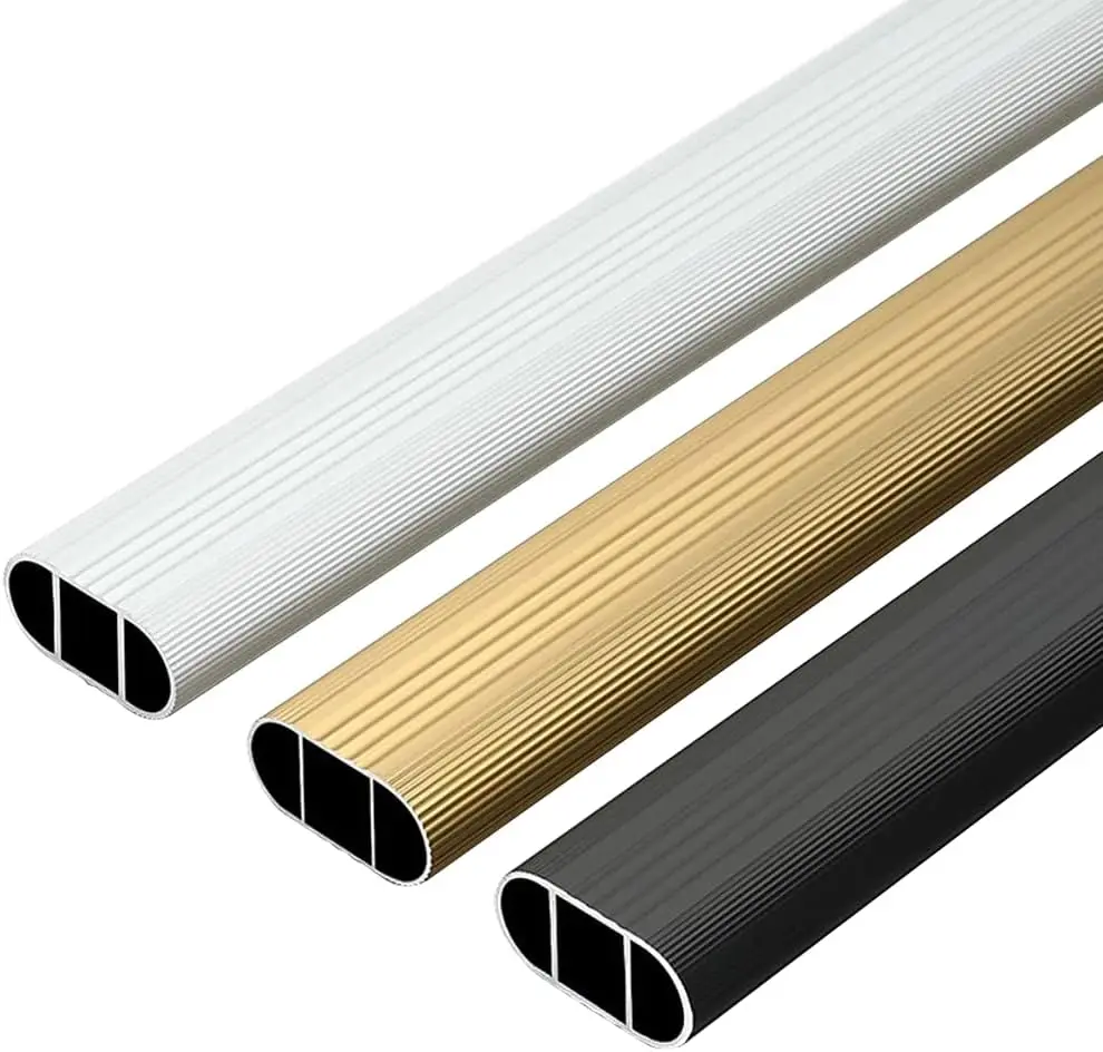 Oval Closet Rods Heavy Duty Aluminium Alloy Wardrobe Rod Application ...