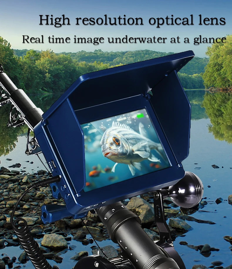 Hot New Arrival 5 Inch Visual Fish Finder 45m Underwater Video Probe ...