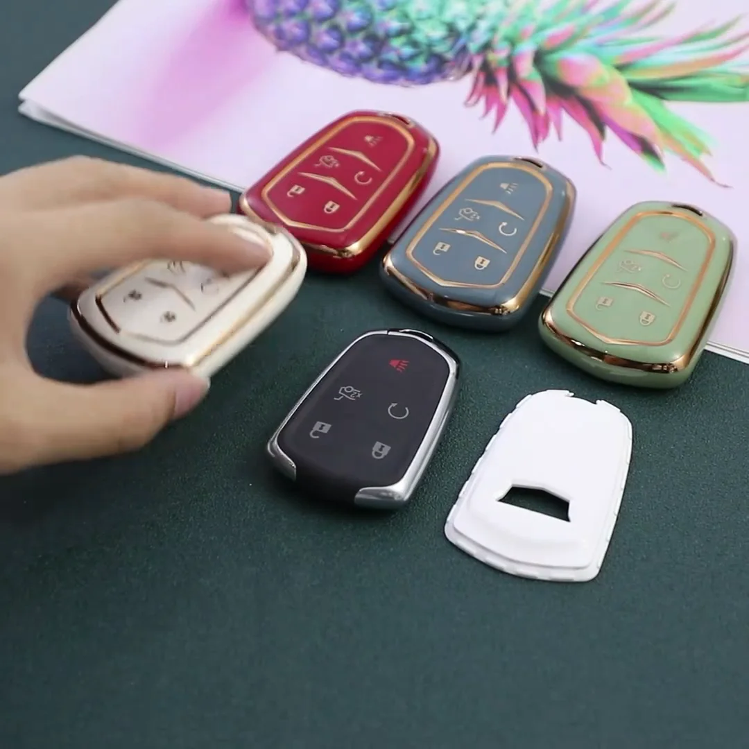Soft Tpu Car Key Cover For Cadillac Ats Ct6 Cts Dts Xt5 Escalade Esv ...