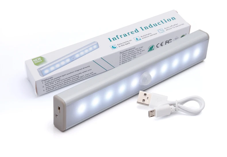 Customized Usb Rechargeable Pir Motion Activated Light Under Cabinet ...
