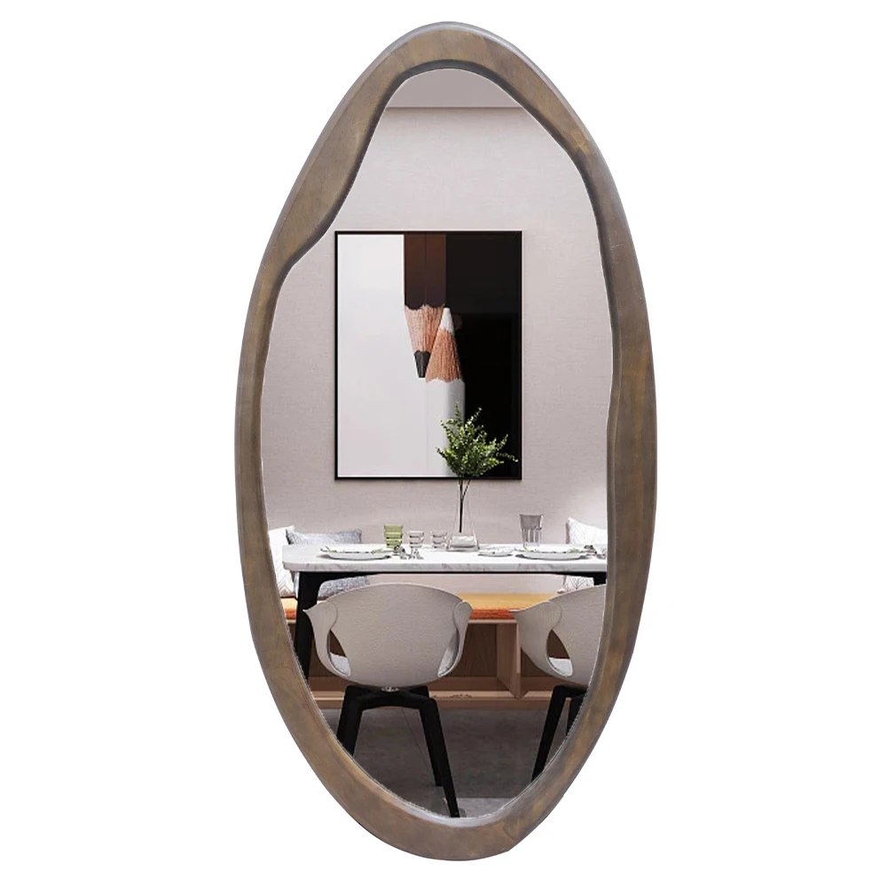 Custom Antique Large Big Irregular Wood Frame Asymmetry Full Length ...