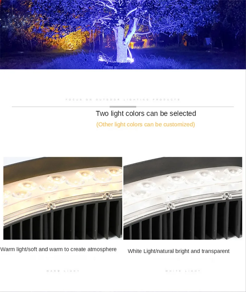 DMX Outdoor RGB Color Palm Tree Ring Light 18W IP65
