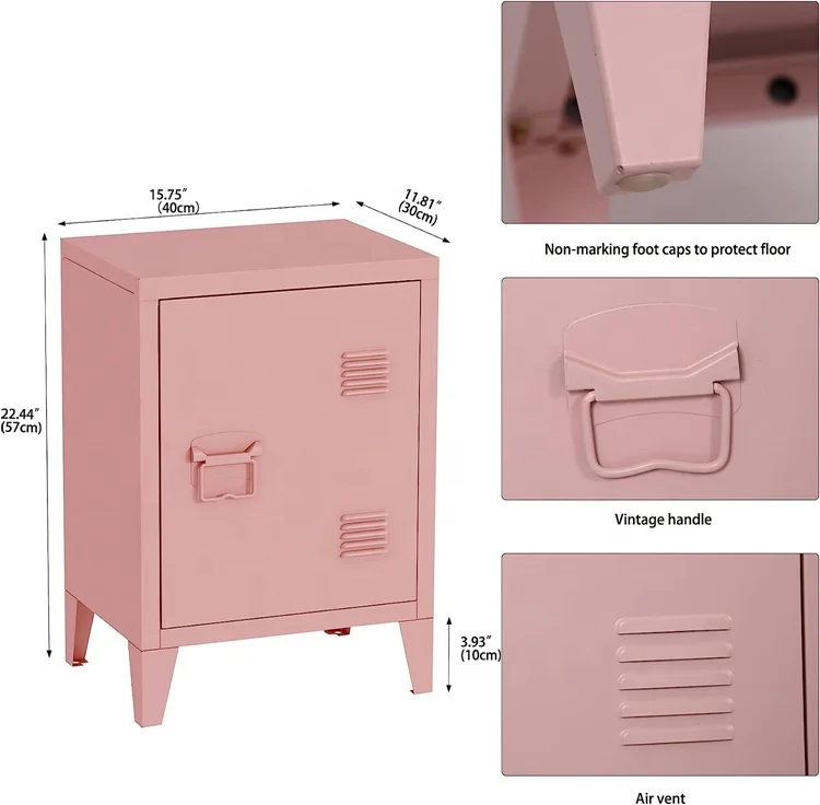 Living Room Fashion Single Door Metal Locker Small Steel Bedside ...