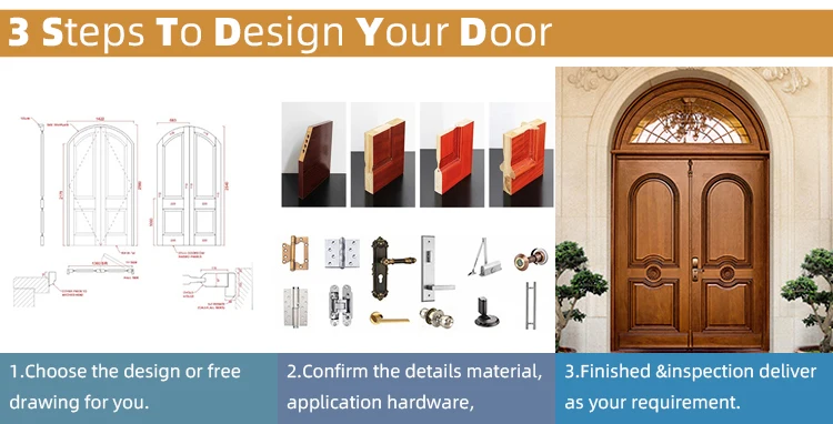 Exterior Solid Wood Arch Main Door Design Front Entry Door