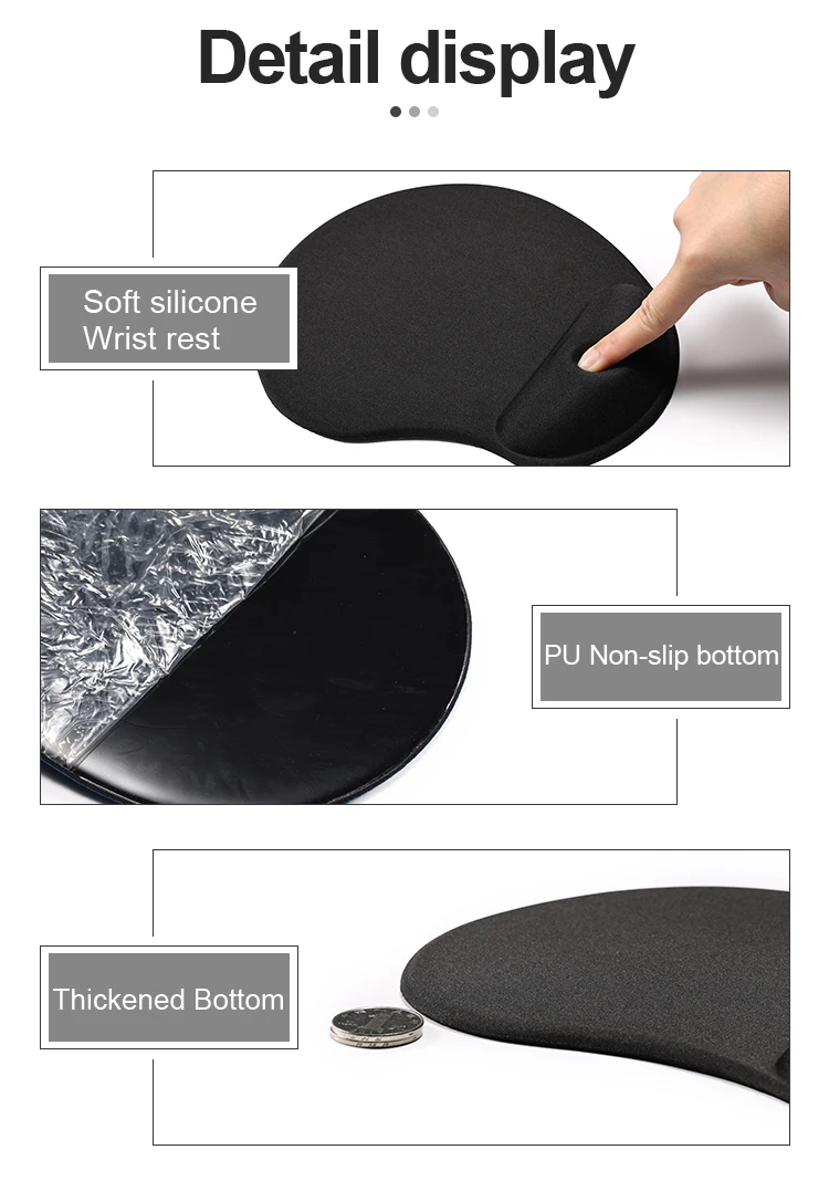 Ergonomic Mouse Pad with Gel Wrist Support - Comfort & Style