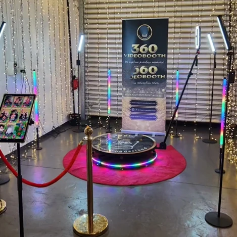 360 Degree Photo Booth Ring Light Automatic Rotation for SLR iPad ...