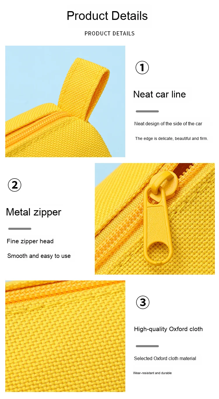 Cute School Student Cylindrical Pencil Case Large Capacity Zipper ...