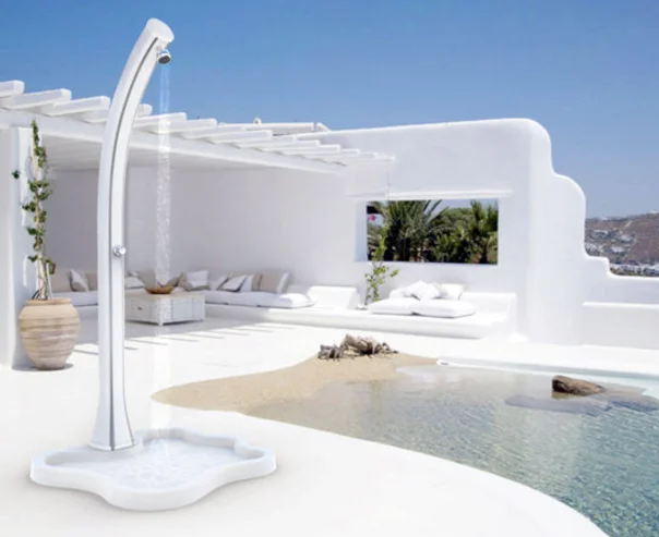 Stainless Steel Swimming Pool Shower With Pedals Beach Clean Shower ...