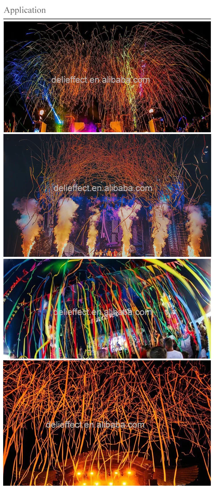 Fire Resistant 3meters Streamer Color Ribbons for Stage Effect