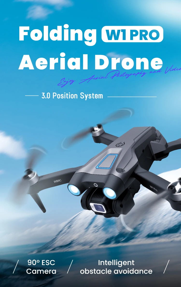 W1 Pro Smart Drone - 15mins Flight Time & Obstacle Avoidance