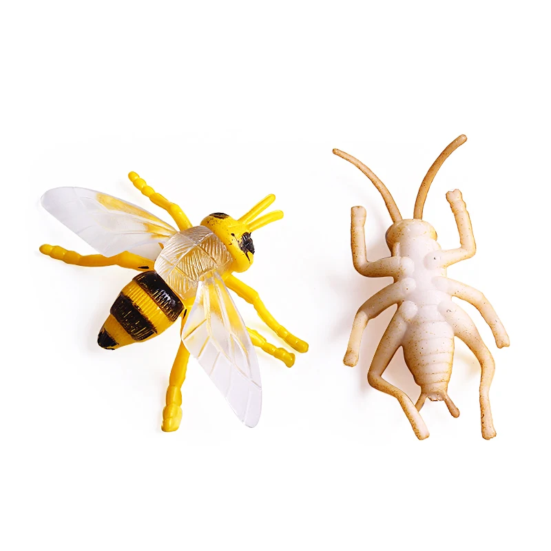 Small Insects Model Set Toys Spider Dragonfly Bee Small Plastic Capsule ...