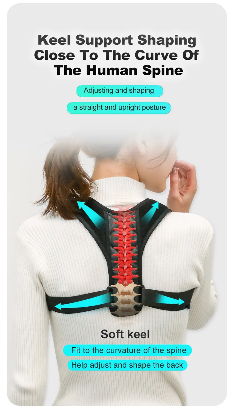 Cicodaa Neoprene Clavicle Spine Corrector - Adjustable Posture Support