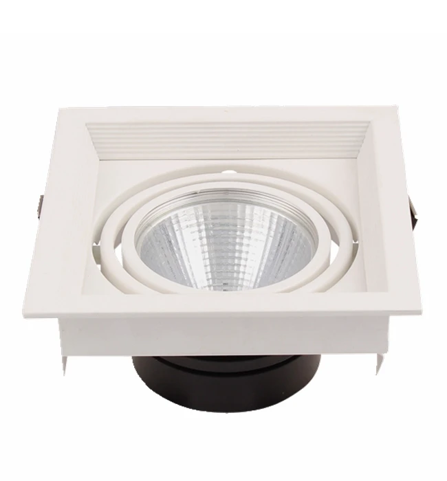 Double Head 12w Ceiling Recessed Mounted Rectangle Cob Led Grille ...